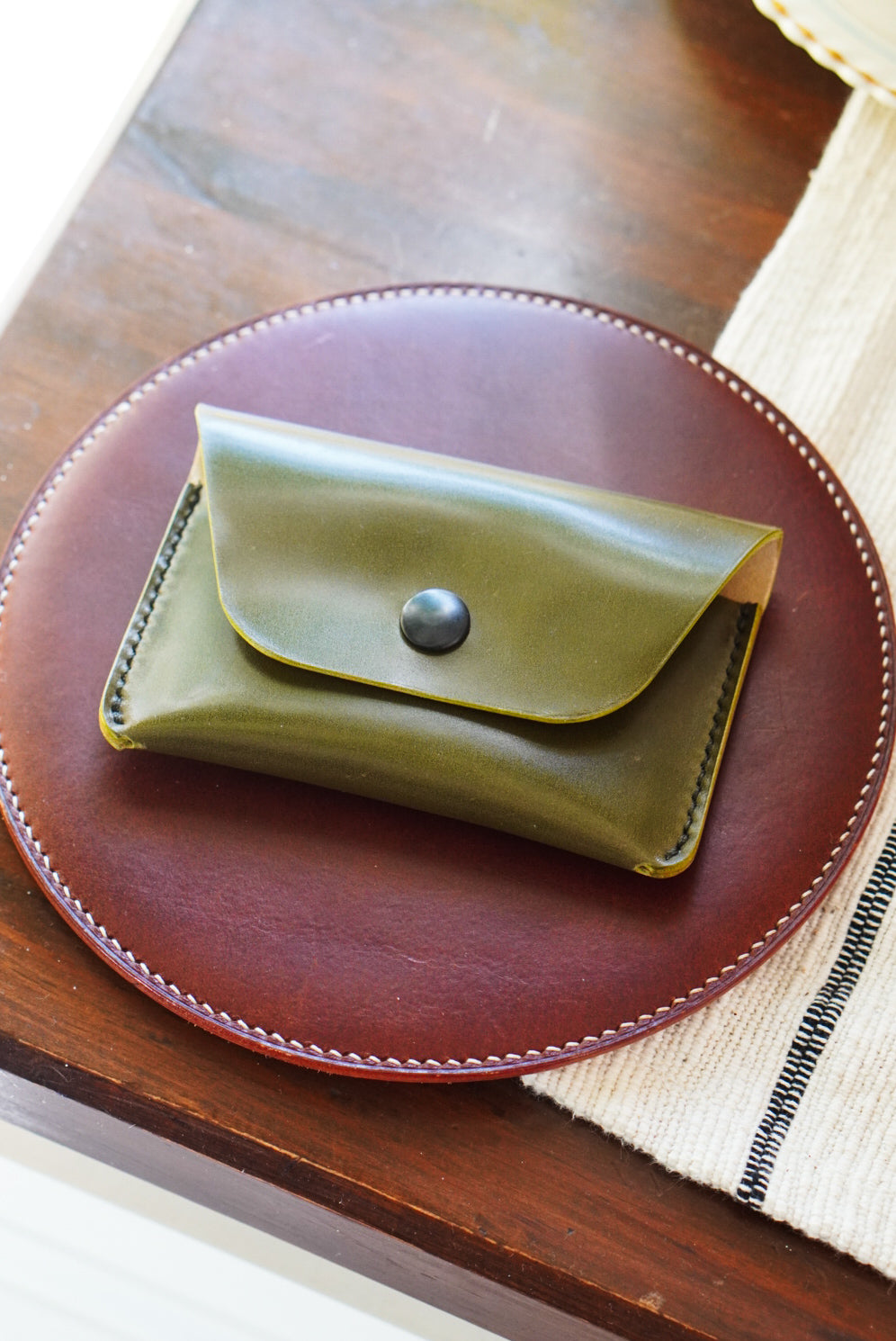 The Watchmen EDC wallet - Shinki Shell Cordovan – Lighthouse Leather Co.